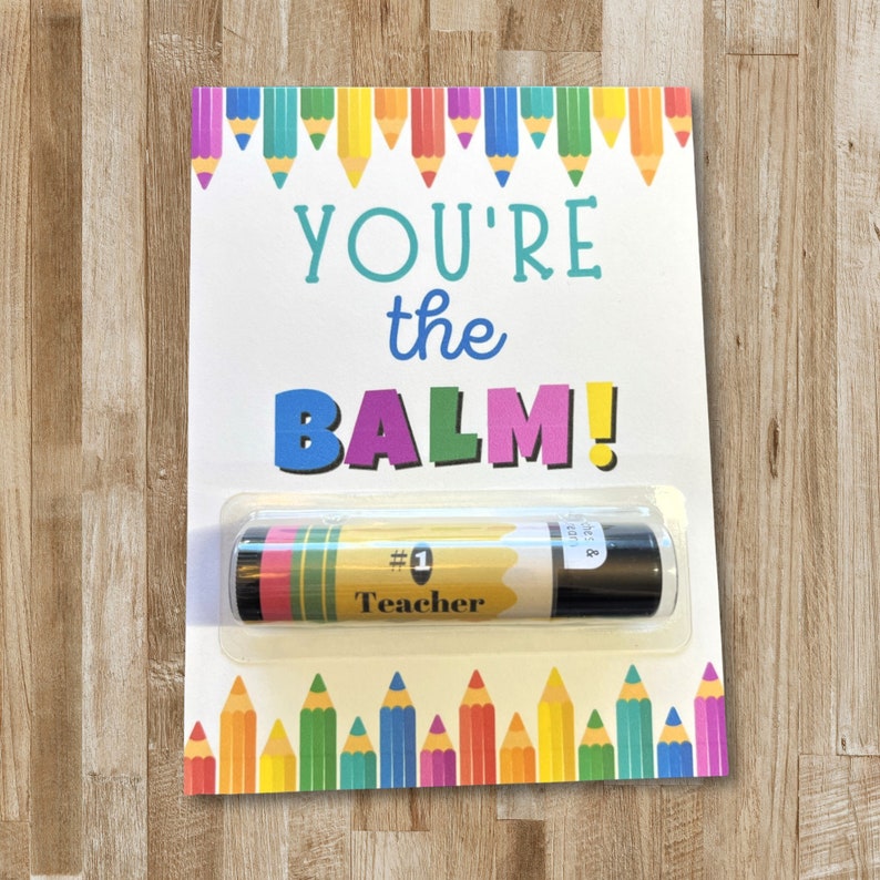 Teacher Gift Lip Balm / Pencil Lip Balm / Teacher Christmas Gift ...