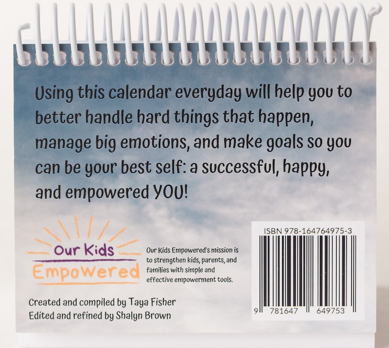 Flip Calendar for Kids, Empowerment, Self Esteem - Etsy