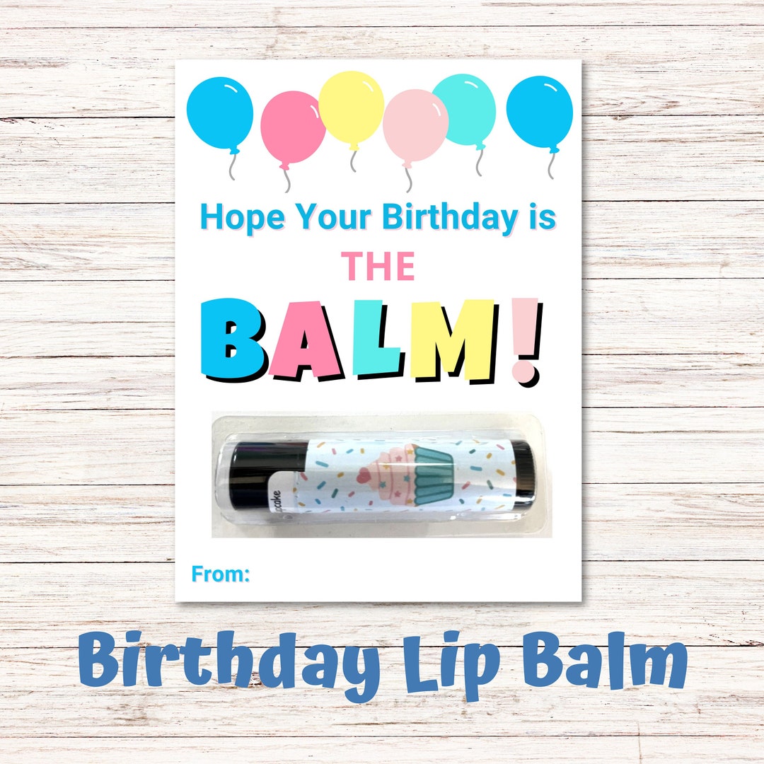 Birthday Lip Balm / Cupcake Flavored Lip Balm / Birthday Gift ...