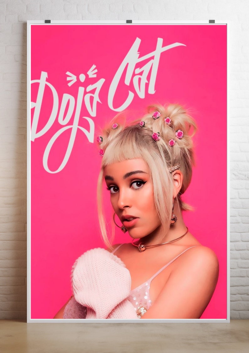 Doja Cat Poster, Hot Pink Wall Art, Doja, Doja Cat Gift, Music, Doja ...