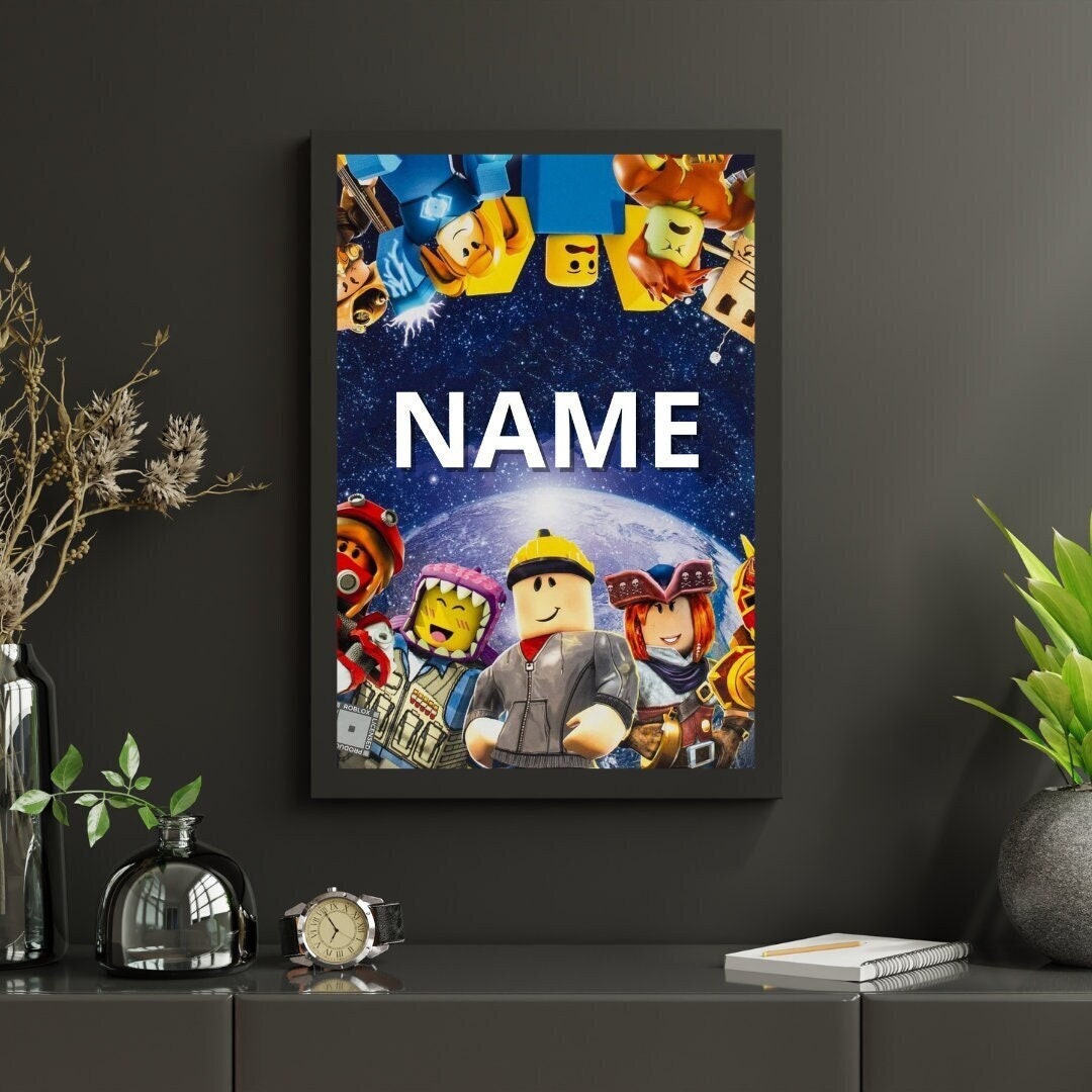 Personalized Digital Roblox Name Poster Roblox Custom Name Kids Wall ...