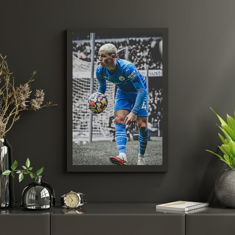 Phil Foden Poster, Foden Man City, Manchester City Poster, Soccer Gifts ...
