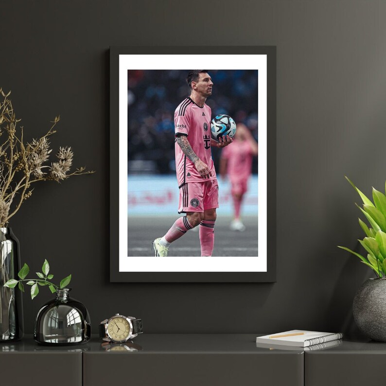 Lionel Messi Poster, Inter Miami Poster, Football Gift, Sports Poster ...