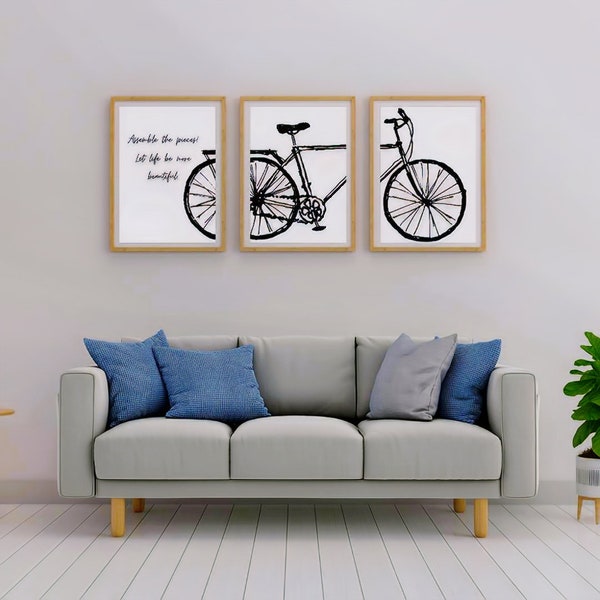 Abstract Bicycle Art - Etsy