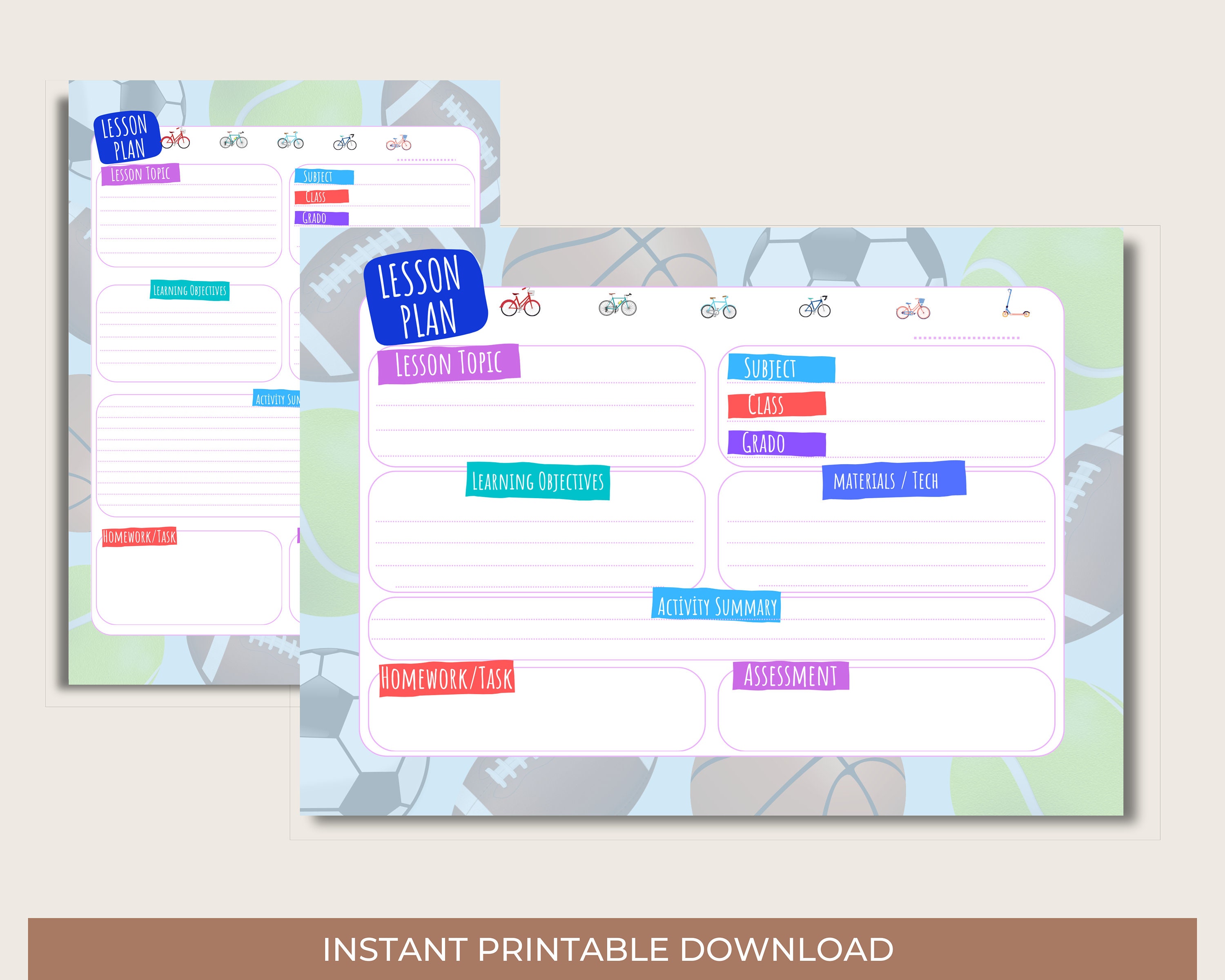 Lesson Plan Template, Homeschool Teacher Planner, Academic Schedule ...