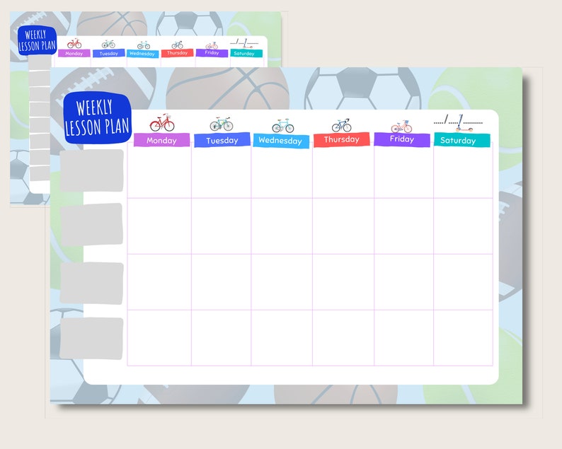 Lesson Plan Template, Homeschool Teacher Planner, Academic Schedule ...