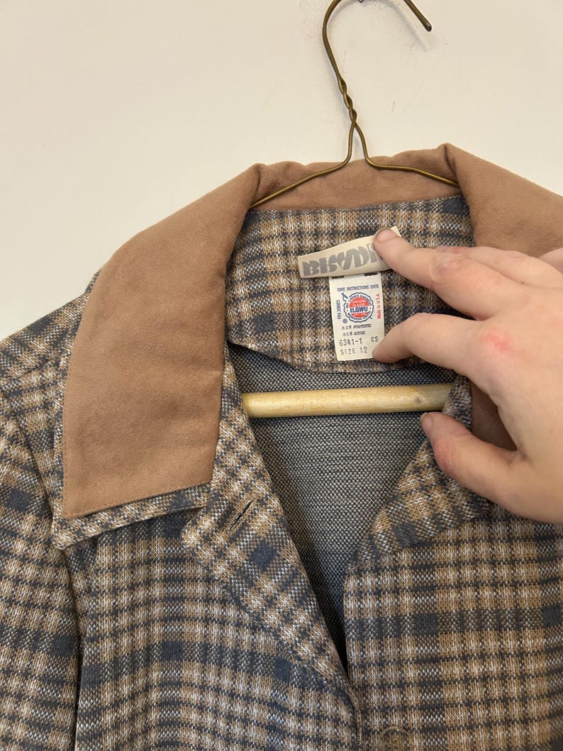 Vintage 1970’s Plaid Barn Jacket With Contrast Collar Union Labeled ...
