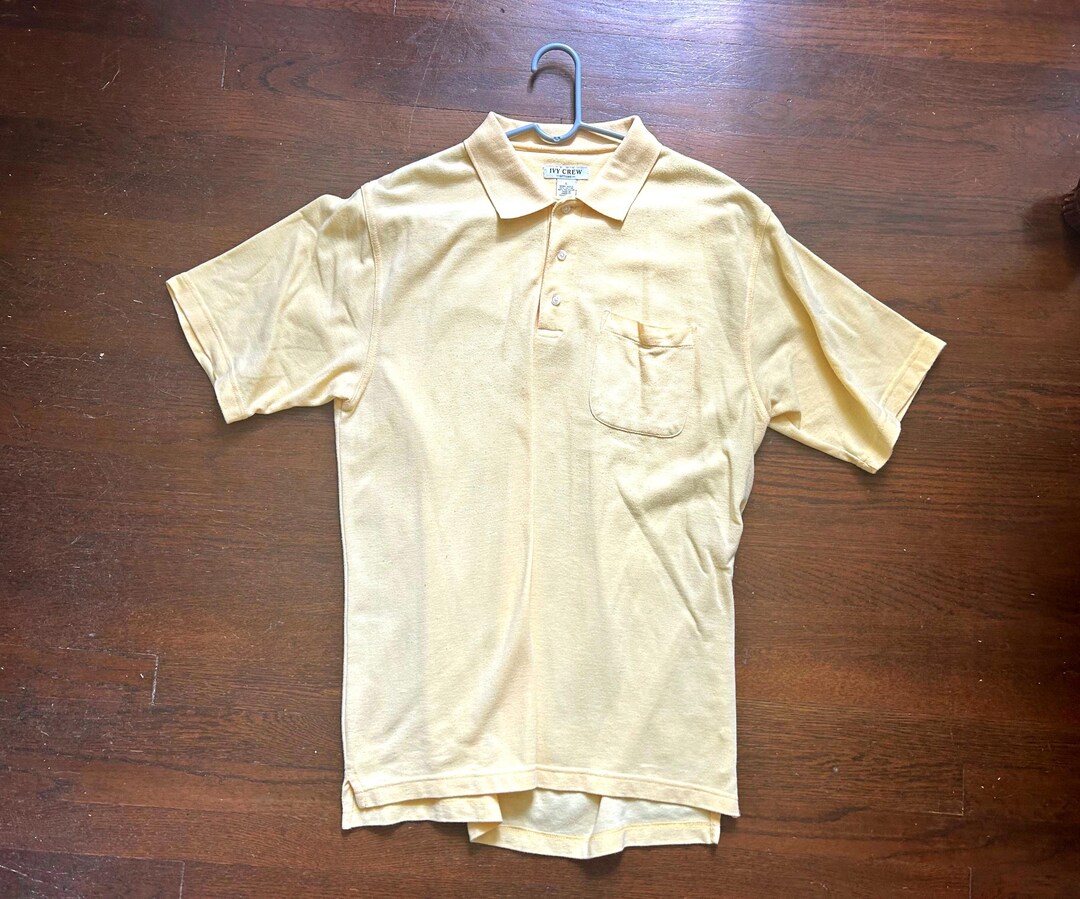 Vintage 1990’s Ivy Crew Collared Short Sleeved Shirt Butter Yellow ...
