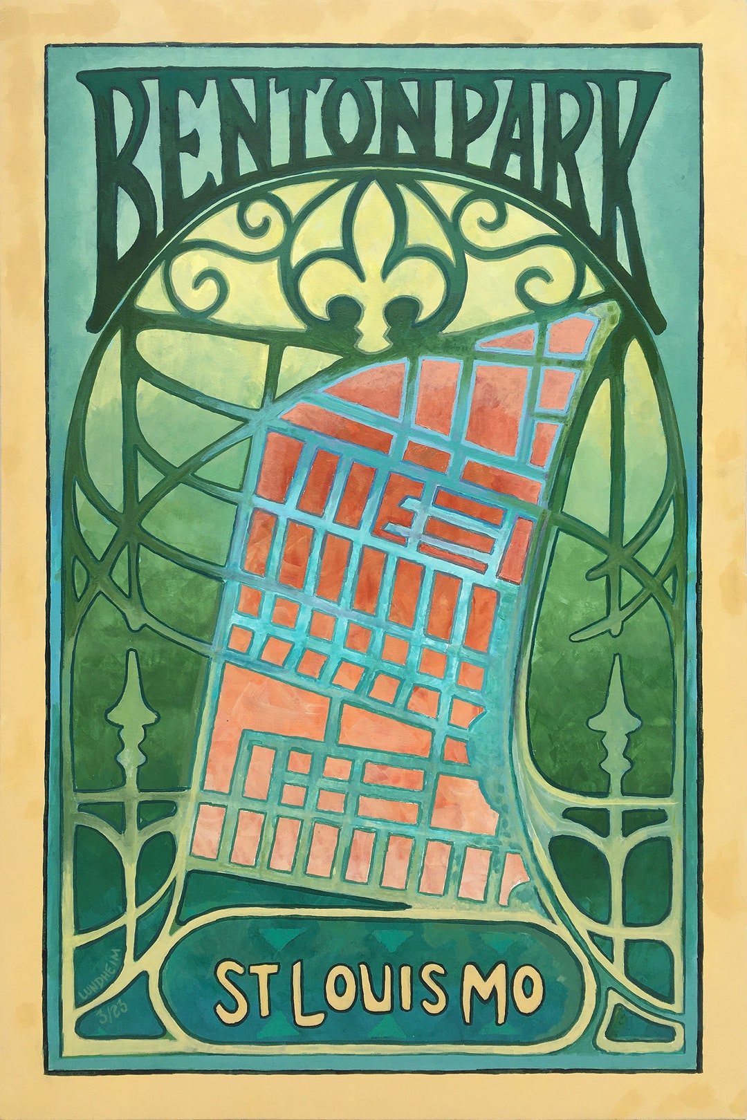 Benton Park St Louis, Neighborhood Poster - Etsy