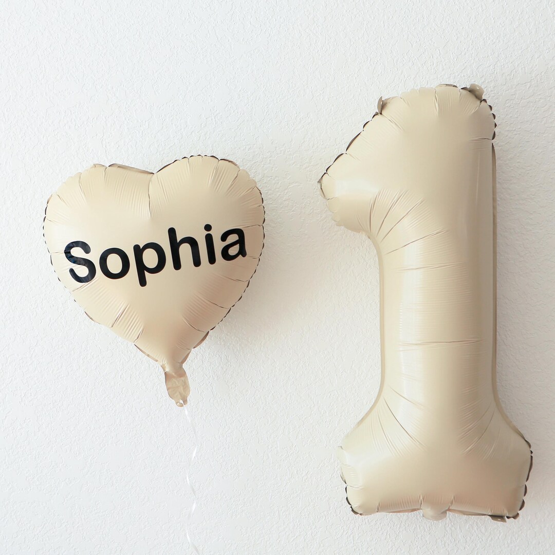 Custom Balloon, Personalised Balloon, One Number, Custom Name, Print ...