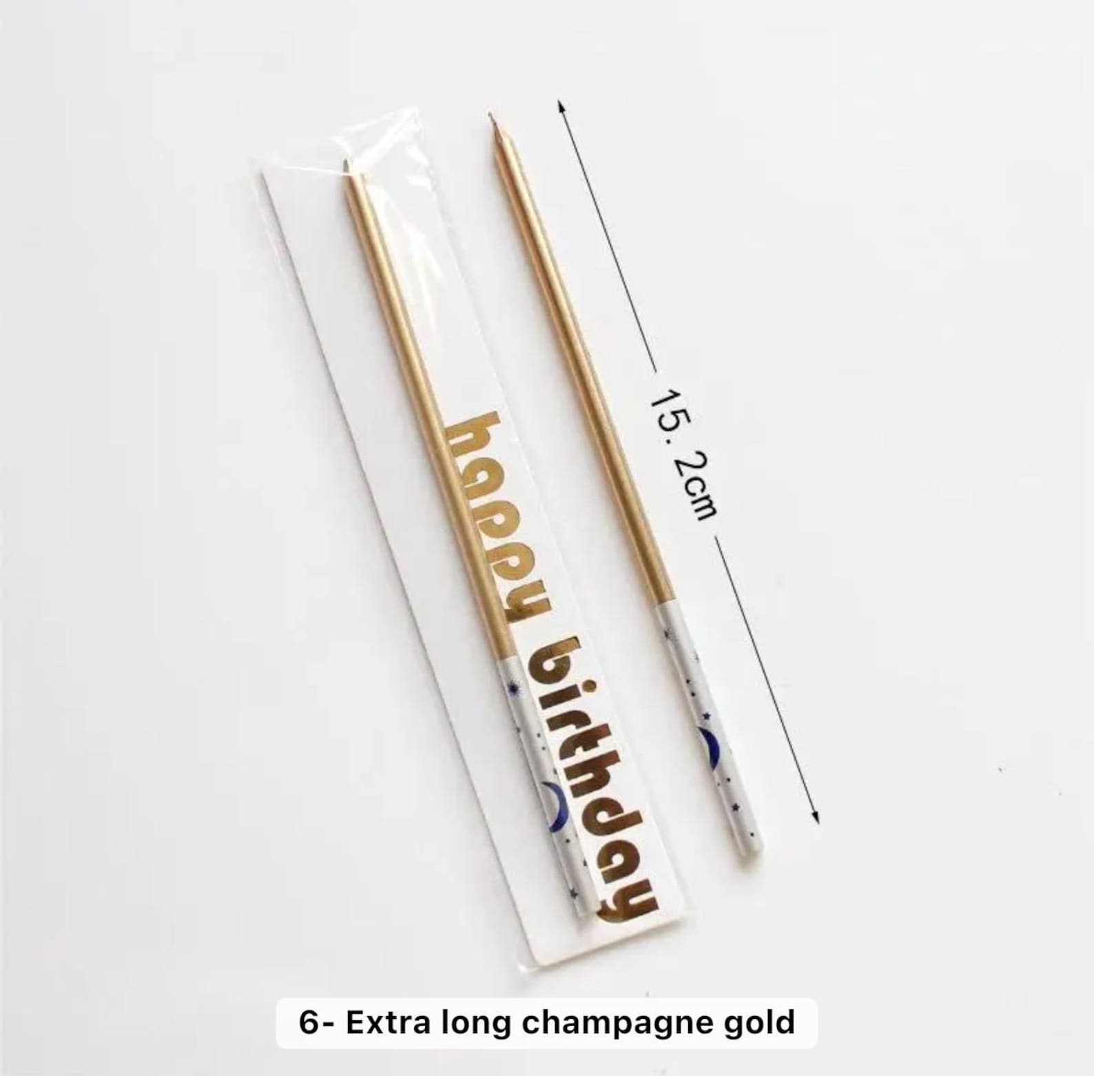 Wavy Cake Candles, Gold Extra Long Cake Candles, Tall Gold Silver Rose ...