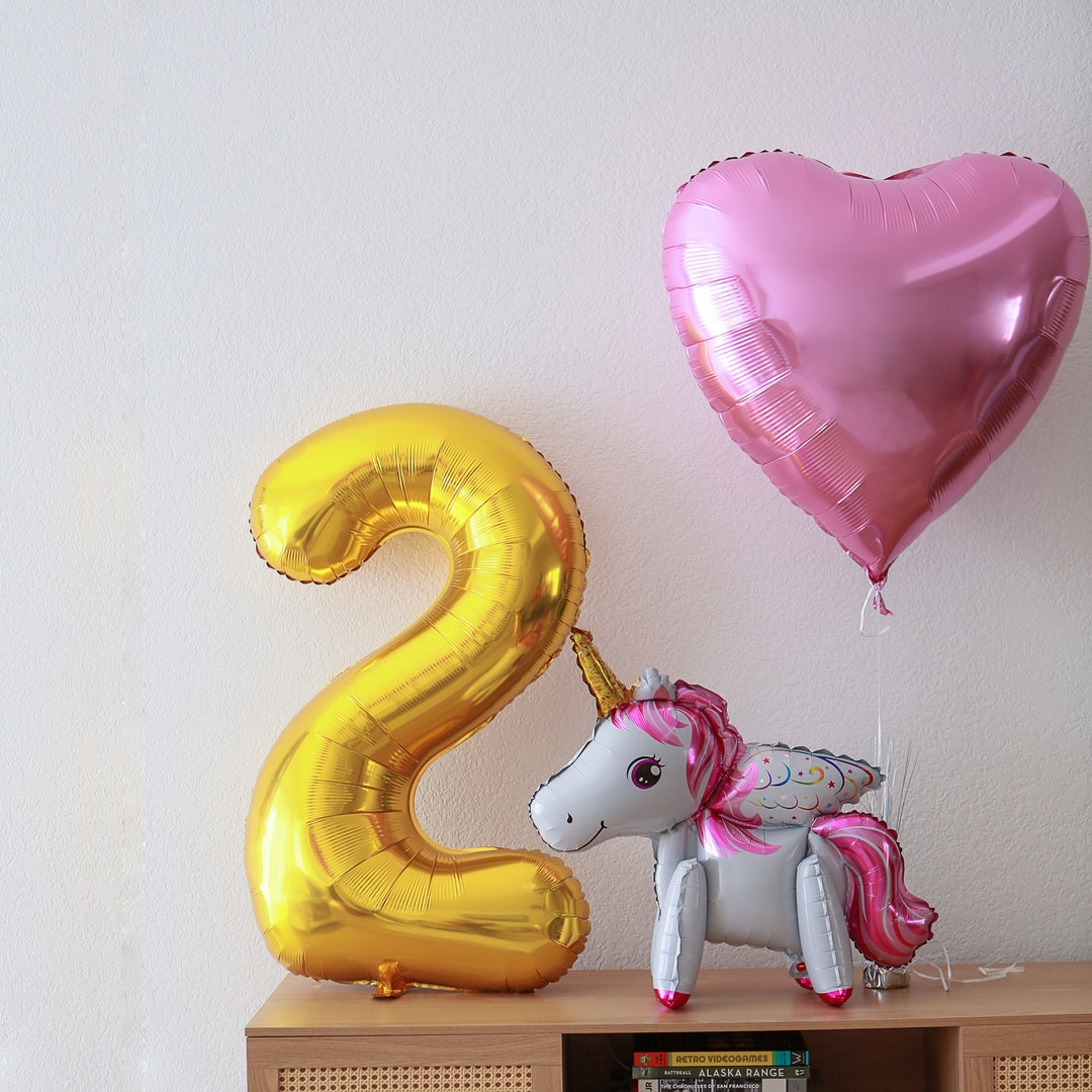 Number Balloon, Unicorn Party, Fairy Birthday Decorations, Unicorn ...