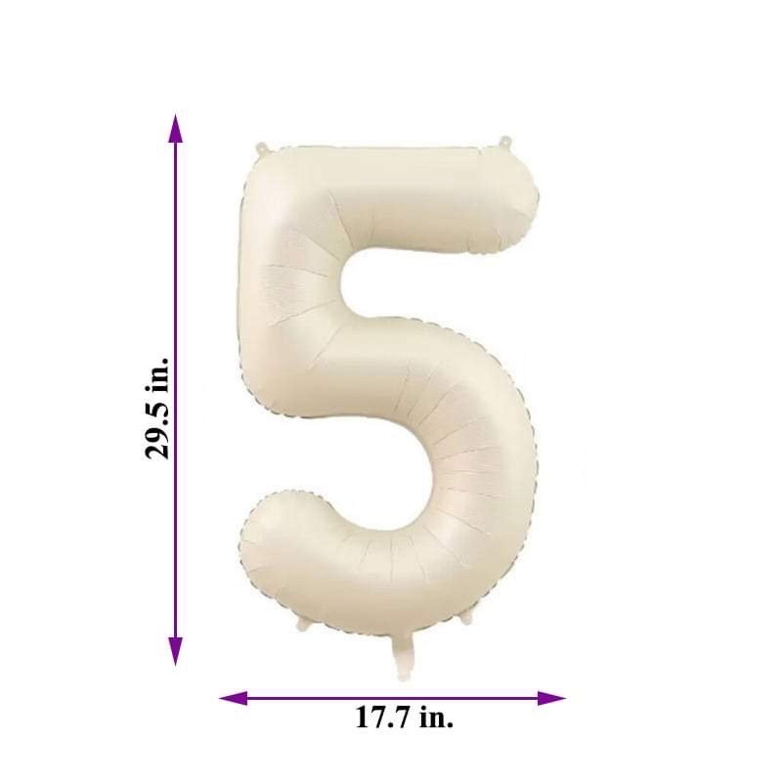 1st 2nd 3rd Number Birthday Balloon Set Beige Cream Heart Minimalist ...