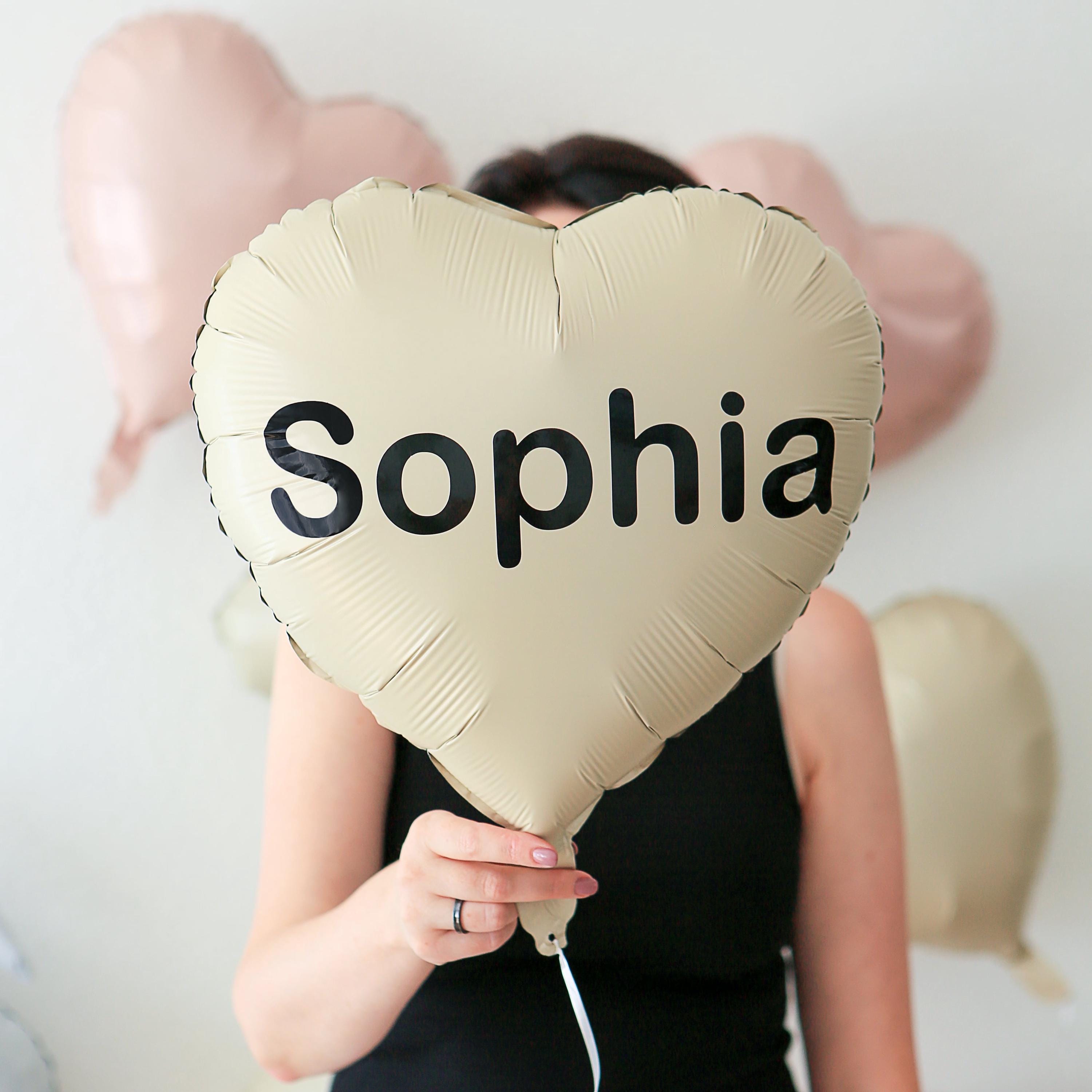 Personalised Heart Balloon, Custom Balloon, Print Name in Balloon ...
