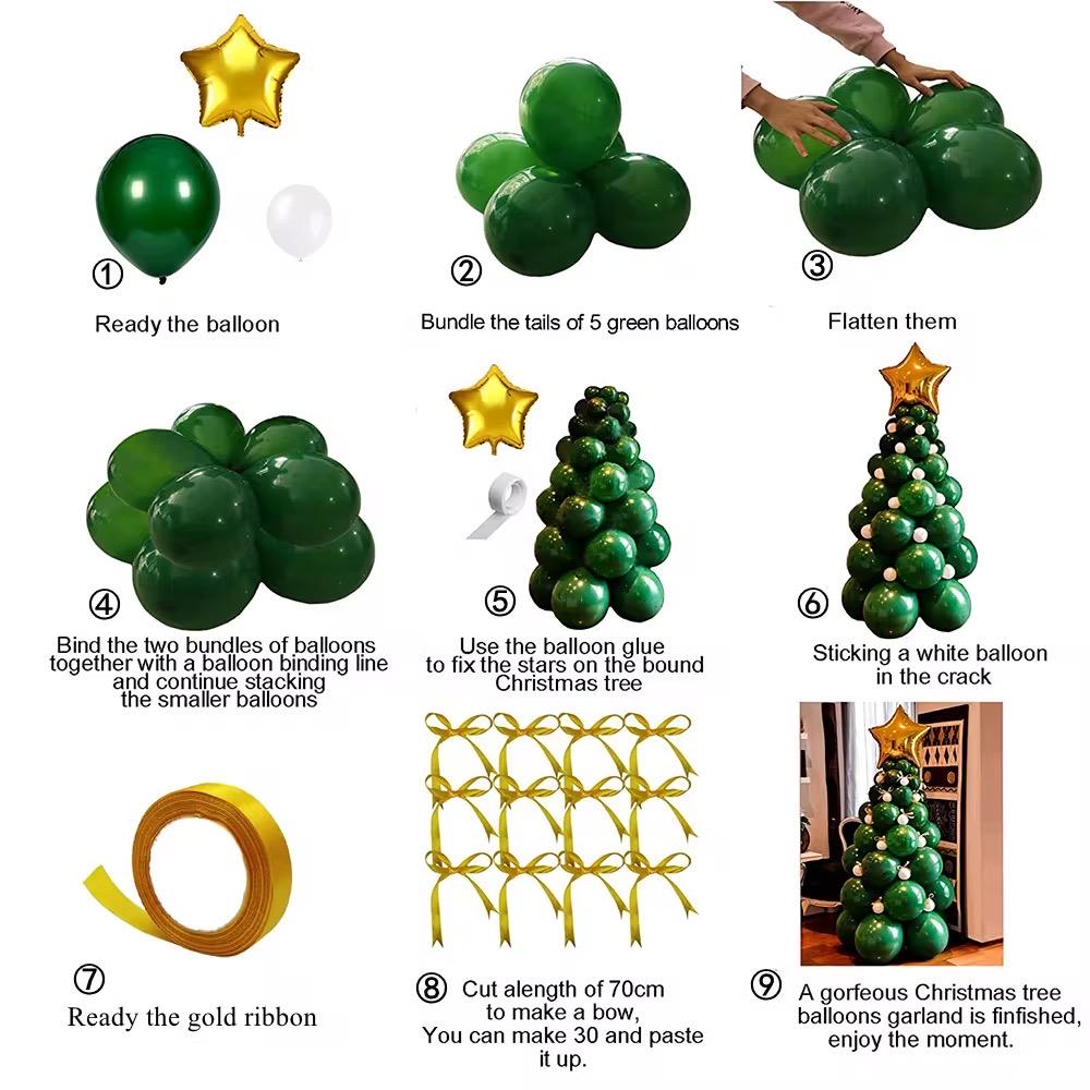 Christmas Tree Balloon, Christmas Balloon Set, Christmas Balloon ...