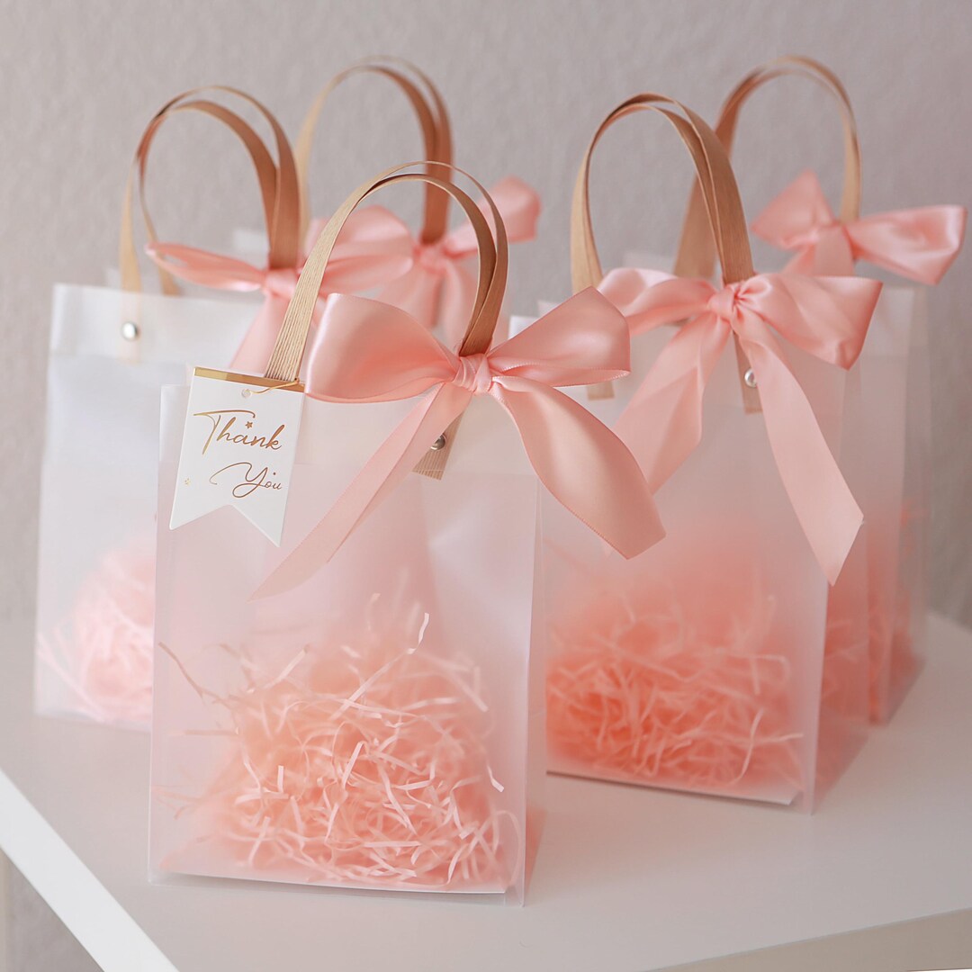 Baby Shower Gift Bag, Personalised Gift Bag, Pink Baby Shower Favor ...