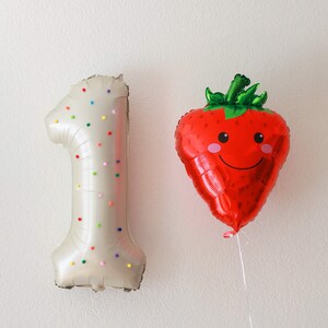 Berry First Birthday, Strawberry Theme First Birthday Party, Beige ...