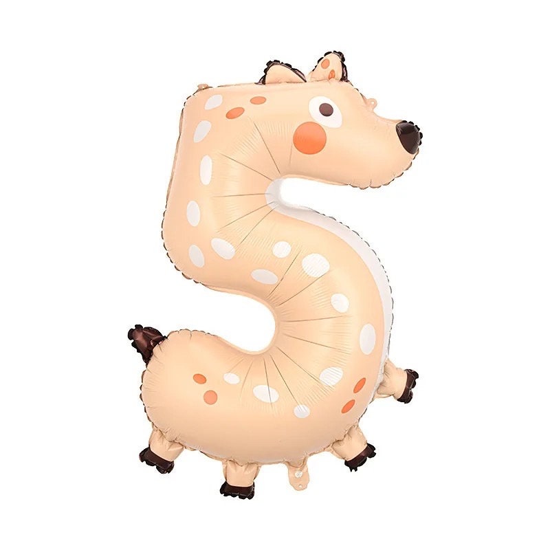 Giant Number Balloon Animal Balloon Balloon Jungle Birthday Decor First ...