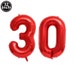 Number Balloon, 30th Number Balloon, 30th Birthday Party Red Number ...