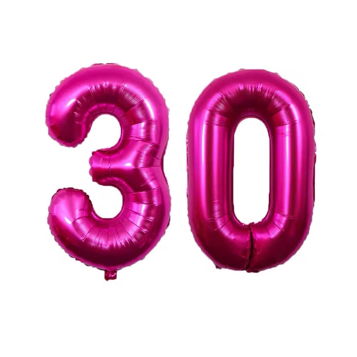 30th Birthday Balloon Neon Pink, 30 Number Balloon, 30th Birthday Party ...
