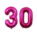 30th Birthday Balloon Neon Pink, 30 Number Balloon, 30th Birthday Party ...