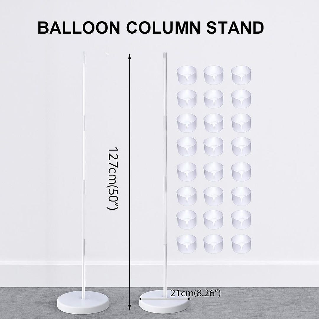 Balloon Column Stand, Happy Birthday Party Decoration Set - Etsy