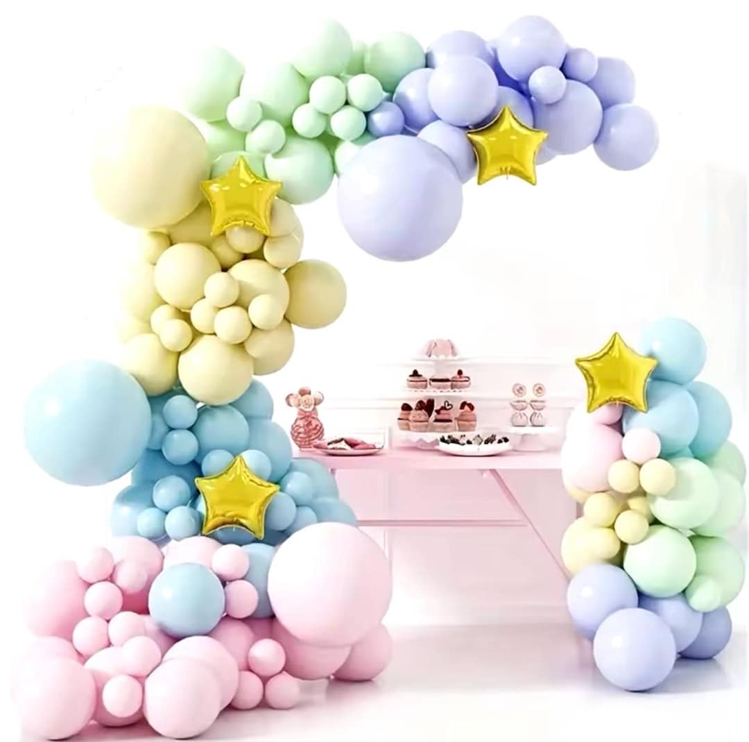 DIY Pastel Balloon Arch, Birthday Girl Garland Balloon, Pink Baby ...