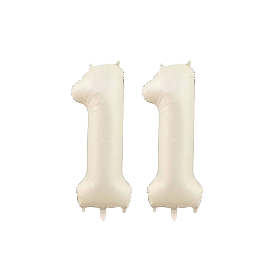 11th Birthday Balloons Number Sand Beige Cream Bone Neutral - Etsy