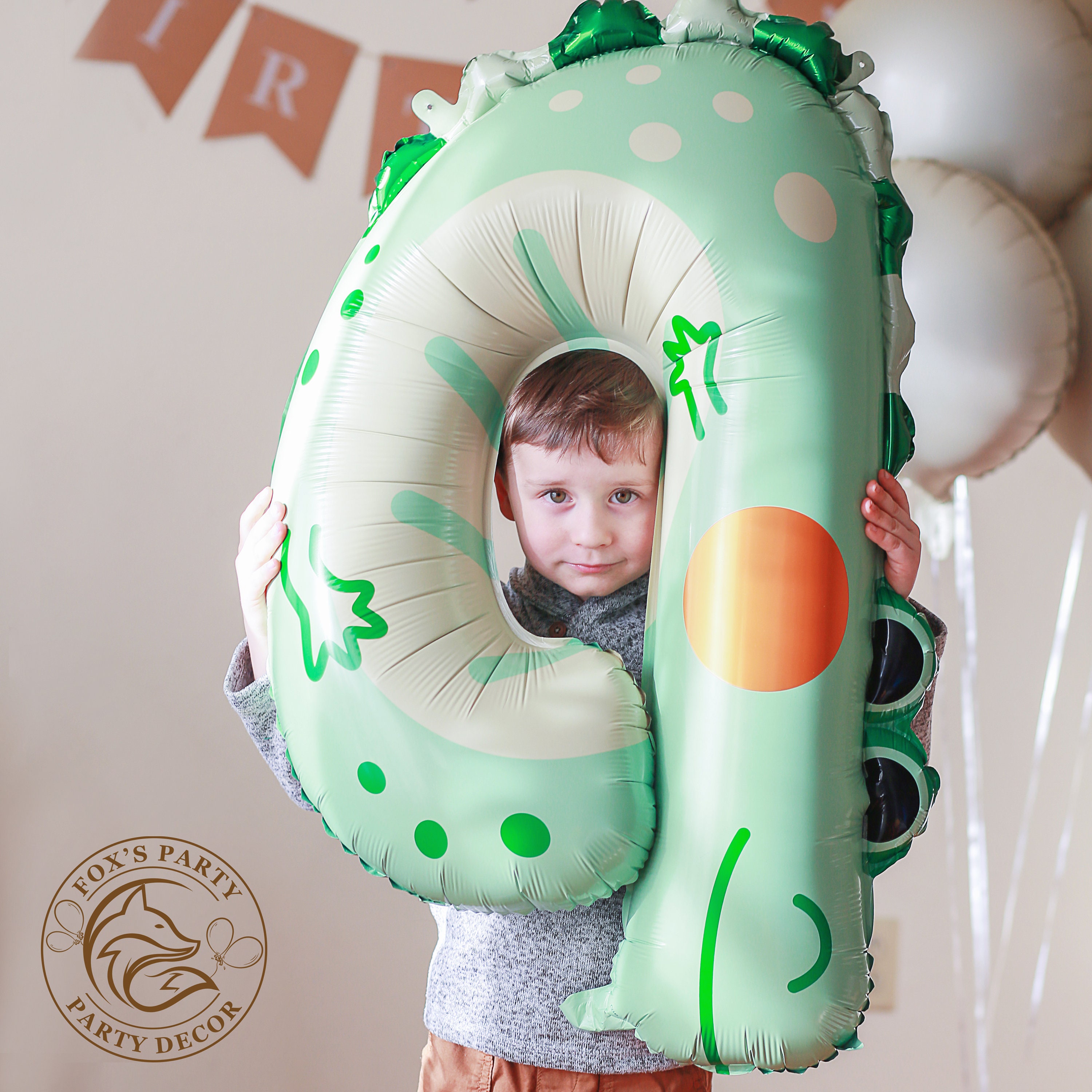 Giant Number Balloon Animal Balloon Balloon Jungle Birthday Decor First ...