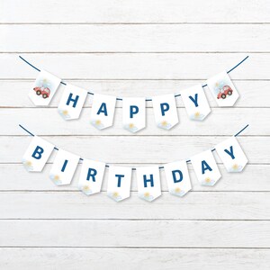 DIY Elephant Happy Birthday Banner, Digital Elephant Decor 1st Birthday ...