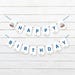 DIY Elephant Happy Birthday Banner, Digital Elephant Decor 1st Birthday ...