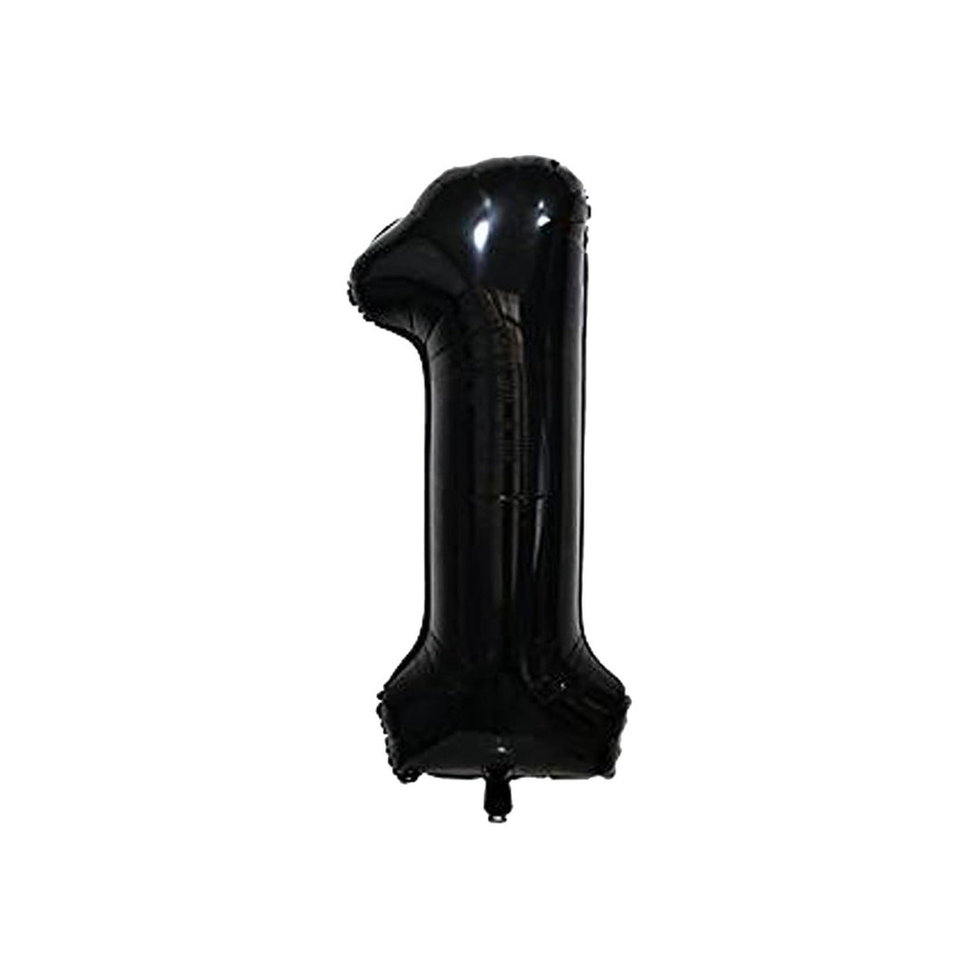 Black Number 1 Balloon, 1st Birthday Party Decor (32 Inch) - Etsy