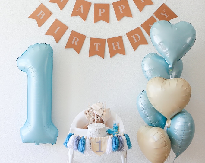 1st Birthday Balloons X 6, One Balloons, 1st Birthday Decorations ...