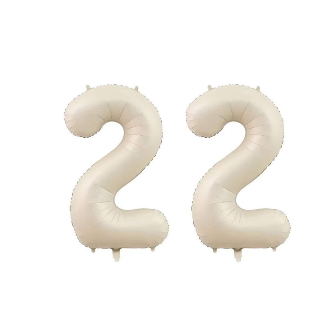22nd Birthday Balloons Number Sand Beige Cream Bone Neutral - Etsy