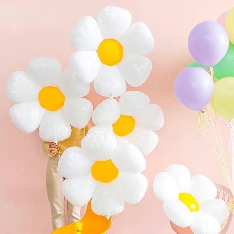 Daisy Balloon 28inch, First Baby Birthday Decor, Daisy Decoration ...