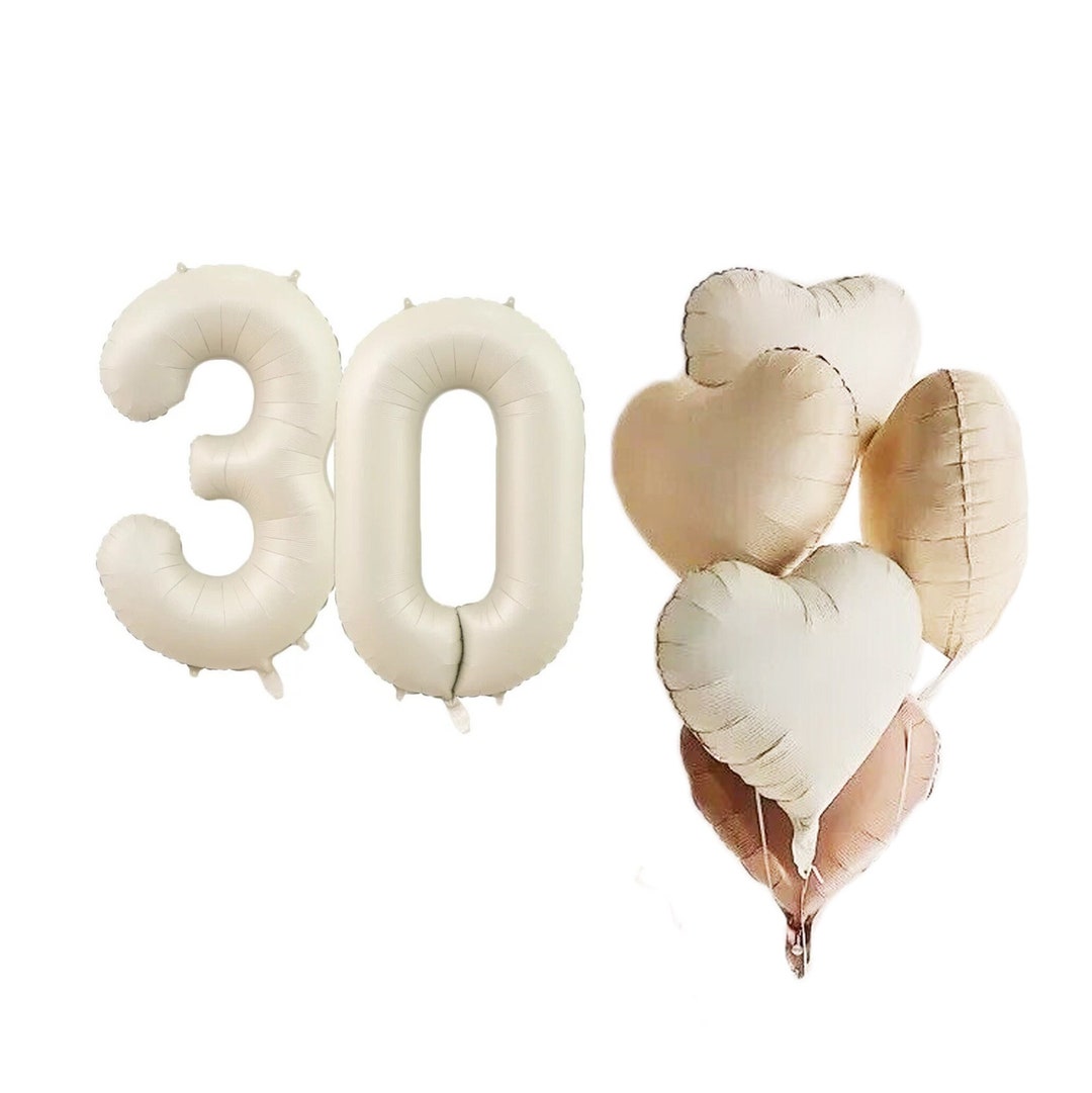 Balloon Decor, Birthday Decor, 30th Number Balloon Set Birthday Decor ...