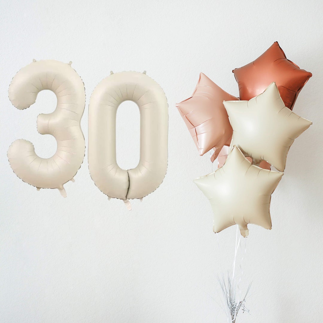 30th Birthday Number Birthday Balloon Set Birthday Decor Birthday Decor ...