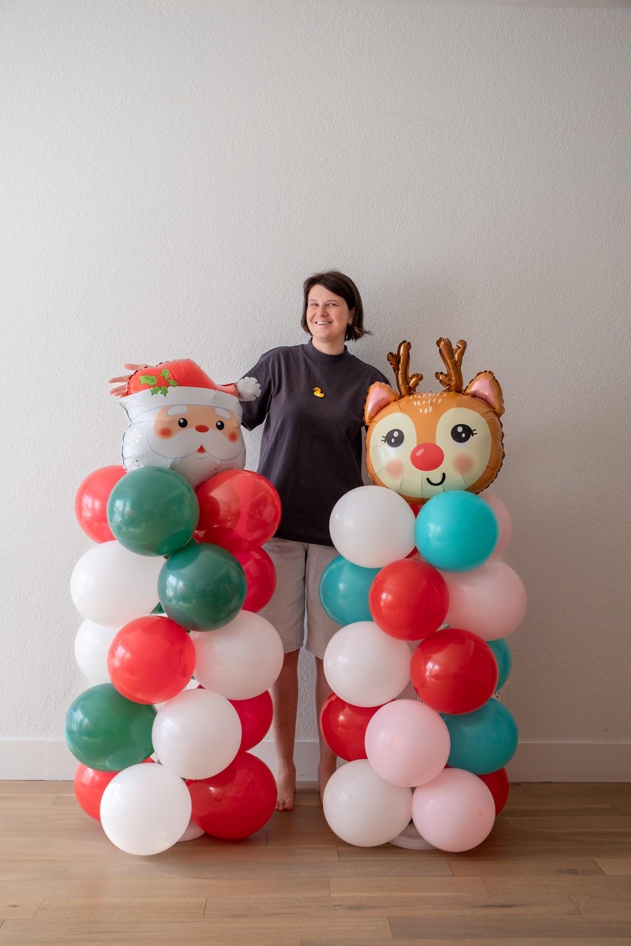Santa 1st Birthday Party, Christmas 1st Birthday Balloon Set, Santa ...