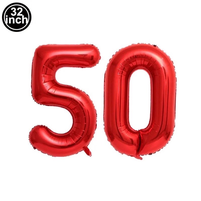 Number Balloon, 30th Number Balloon, 30th Birthday Party Red Number ...