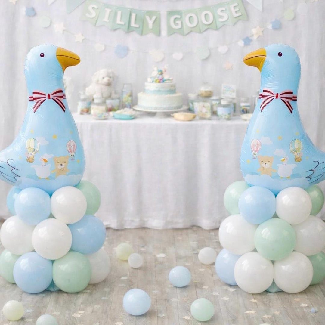 Silly Goose Blue Baby Shower, Silly Goose Balloon, Silly Goose Balloon ...