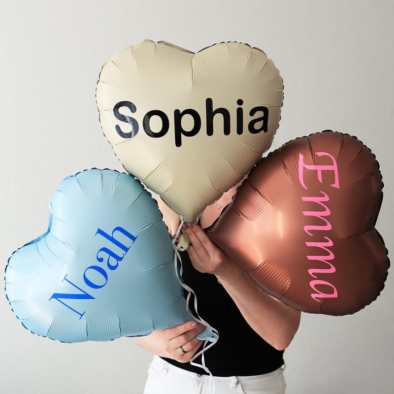 Heart Balloons With Words - Etsy