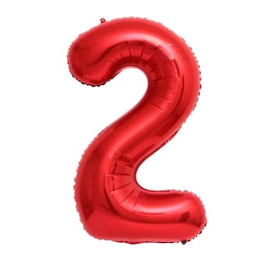 Christmas 1st Birthday, ONE Number, Red Number Balloon, Red Balloon ...