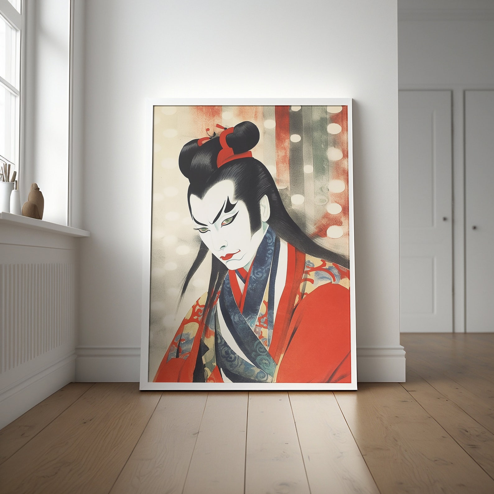 Kabuki Actor Poster | Authentic Japanese Decor | Wall Art Decor ...