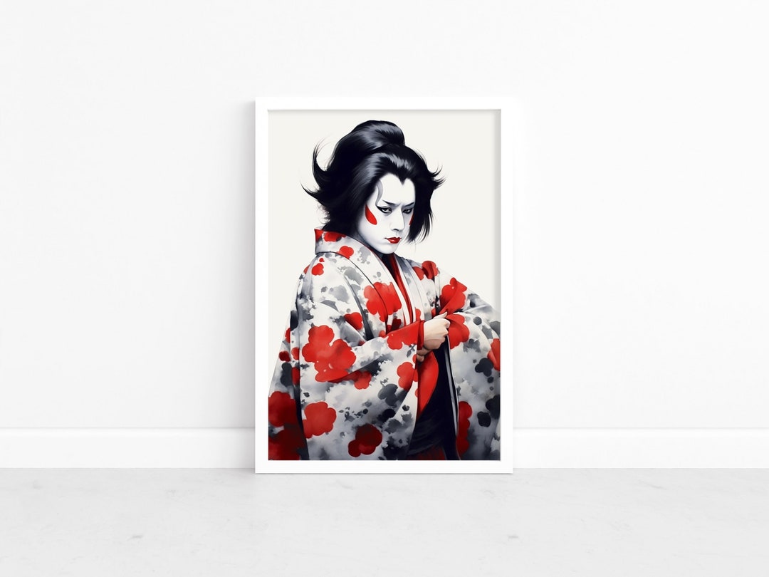 Enchanting Kabuki: Actor Poster | Japanese Decor | Wall Art Decor ...