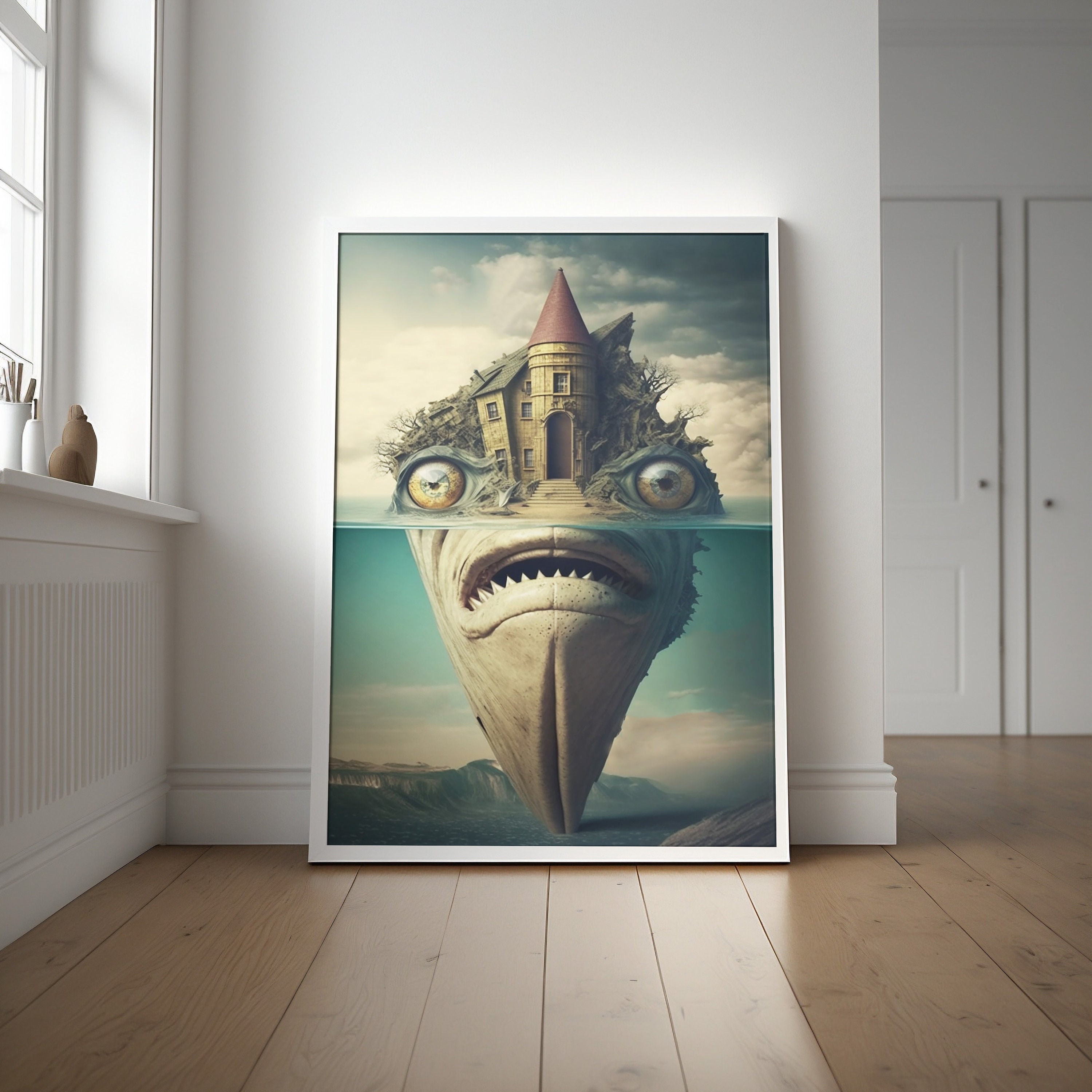 Surreal Poster Surrealism Print Art Surreal Art Wall Decor Illustration ...