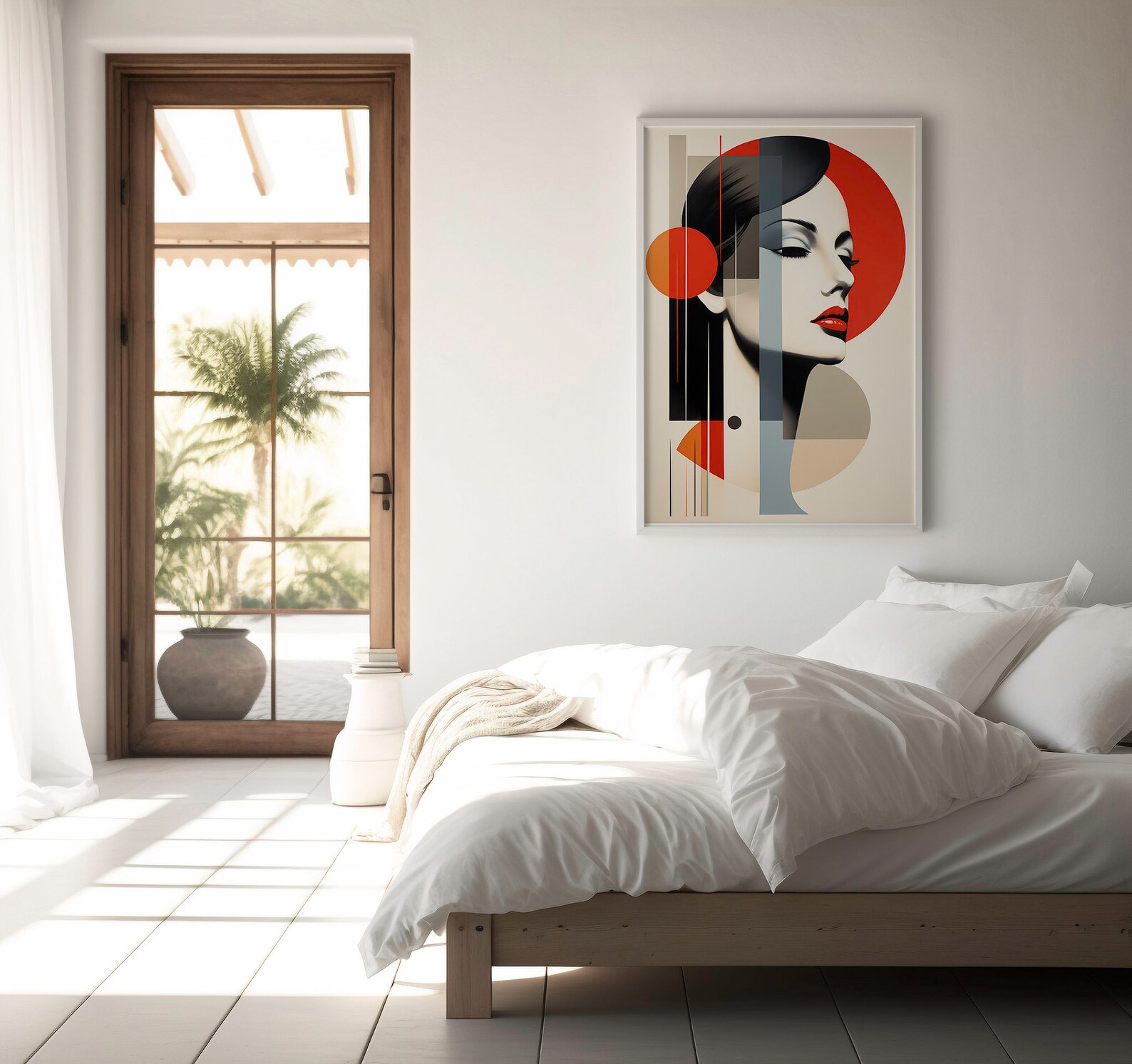 Abstract Femme: Woman in Bauhaus Style Poster | Contemporary Art Print ...