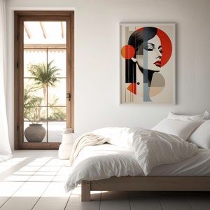 Abstract Femme: Woman in Bauhaus Style Poster | Contemporary Art Print ...