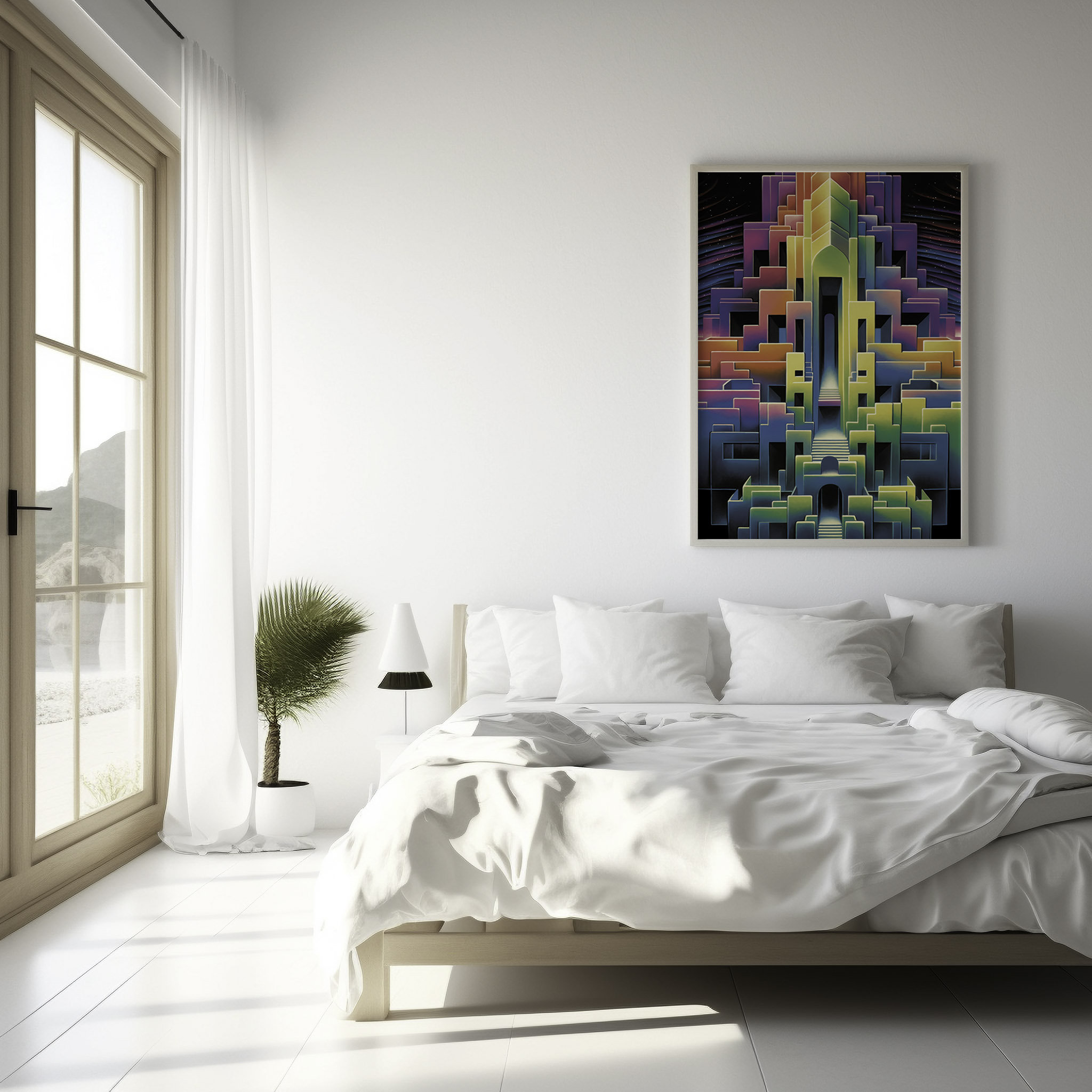 Space Dreamscape: Surreal Art Poster Psychedelic 70s Art Print Retro ...