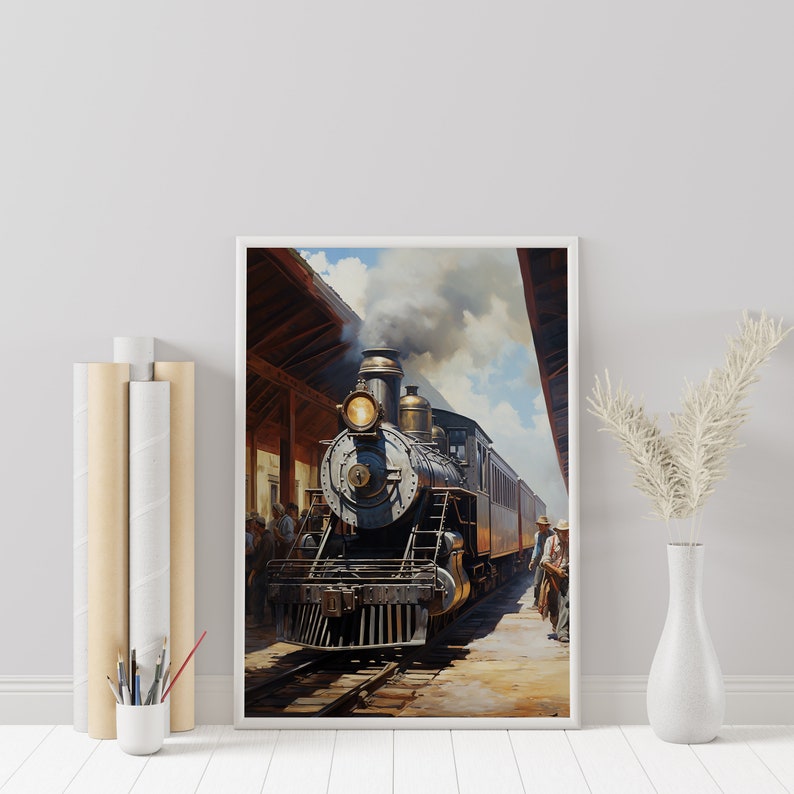 Western Depot Chronicles: Old West Train Poster Vintage Locomotive ...
