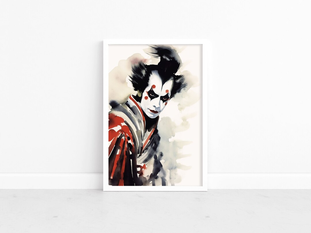 Majestic Kabuki: Actor Poster | Japanese Decor | Wall Art Decor ...